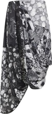 Maison Margiela Femme, Jupes, Noir, Taille: 40 FR Floral Draped Skirt
