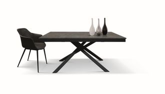 Konte Design VOLPAIA Tisch, Holz, Edelstahl, Einzigartig