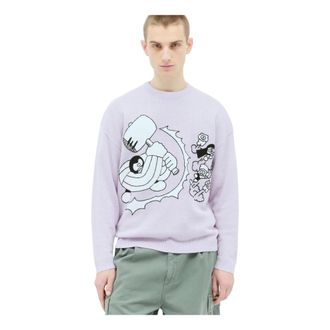 Brain Dead Homme, Pulls, Violet, Taille: L Hammer Sweater