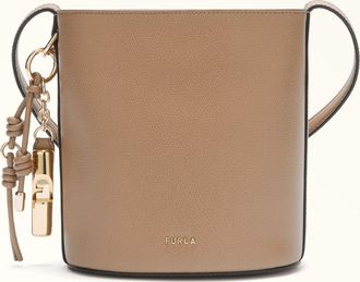 Furla Roxie Beuteltasche Toffee Strukturiertes Leder Damen
