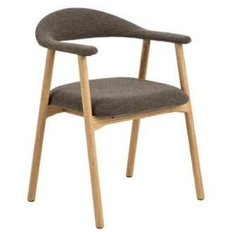 ebuy24 Addi Esszimmerstuhl Mit Armlehnen Boucl&eacute; grau