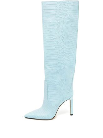 Jimmy Choo London Stiefel mit Kroko-Effekt 110mm - Blau