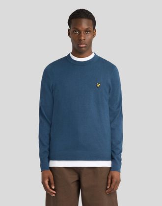 Lyle & Scott Baumwoll-Merinowolle-Rundhalspullover