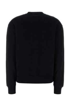 Ami Womens Black Stretch Cotton Sweatshirt Felpe Sweater