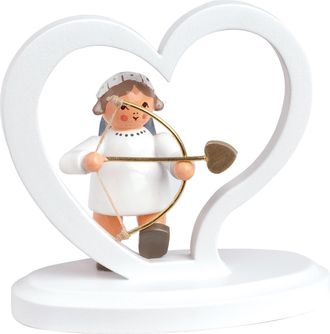 KWO Olbernhau Olbernhau Engelherz Amor, Mehrfarbig, 7cm