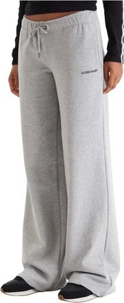 Guess Femme, Pantalons, Gris, Taille: 42 FR Wide Pantalons de surv&ecirc;tement