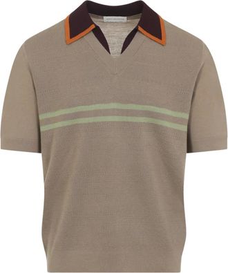 Dries Van Noten Homme, Pulls, Brun, Taille: XL Molar Polo