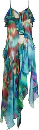 Alexandre Vauthier Robe en soie &agrave; volants