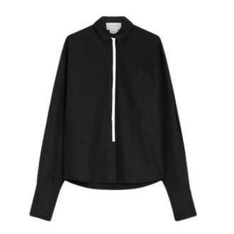 Sportmax Oversized Baumwoll-Popeline-Hemd - - Blouses & Shirts - Damen - Schwarzk - XS