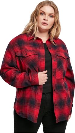 Urban Classics Ladies Check Overshirt darkblue/red XS
