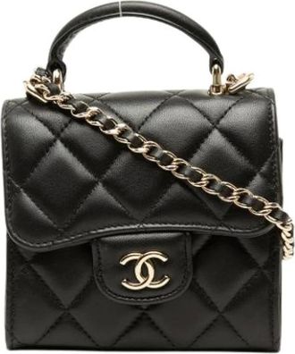 Chanel Pochette de soir&eacute;e Pre-owned avec cha&icirc;ne - Femme - Pre-owned - Noir - Taille: ONE Size