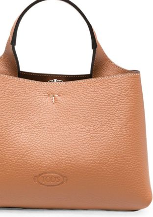 Tod's Grained Leather Shoulder Bag - Tan