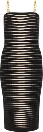 Elisabetta Franchi Femme, Robes, Noir, Taille: 36 FR Robe en maille avec z&egrave;bre jacquard