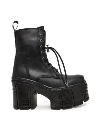 New Rock Schn&uuml;rschuhe M-TM001-C2 Schwarz