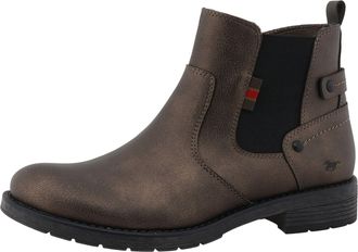 Mustang Jeans Damen Stiefelette moderner Alltagsschuh 15M0052002, Gr&ouml;&szlig;e:40 EU, Farbe:Gold