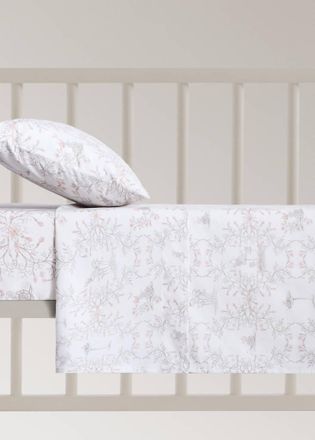 Mango Drap plat berceau percale de coton fantaisie nude - Home - 100x150cm - MANGO HOME