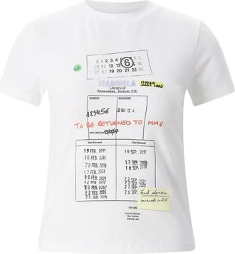 Maison Margiela Femme, Tops, Blanc, Taille: 42 FR T-shirt imprim&eacute;