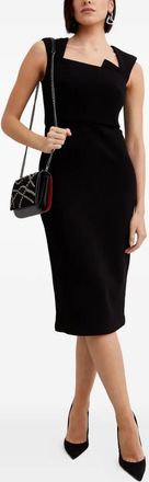 Roland Mouret robe courte à encolure asymétrique - Noir