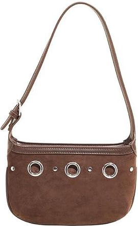 Generic Sac &agrave; bandouli&egrave;re simple en faux su&egrave;de pour femmes pour les sorties et les d&eacute;placements domicile-travail (caf&eacute;) (caf&eacute;)