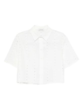 Anine Bing chemise Lincoln boutonn&eacute;e &agrave; oeillets - Blanc