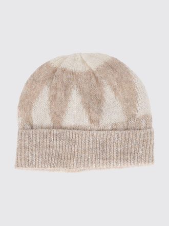 PESERICO Beanie mit abstraktem Muster aus Alpaka- und Baumwollmischung