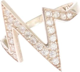 Nialaya Femme, Accessoires, Gris, Taille: 51 MM Bague en Argent avec Éclair CZ