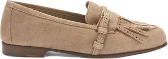 Ermanno Scervino Loafer aus Wildleder mit Quasten - Nude
