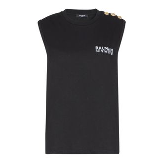 Balmain Femme, Tops, Noir, Taille: 36 FR Paris Tank Top