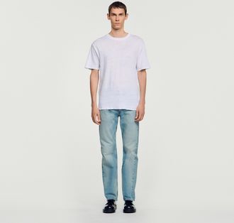 Sandro T-shirt en lin certifi&eacute;