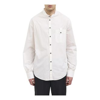 Andrea Ya'aqov Camicia Mockneck in Cotone - - Shirts - Herren - Wei&szlig; - M