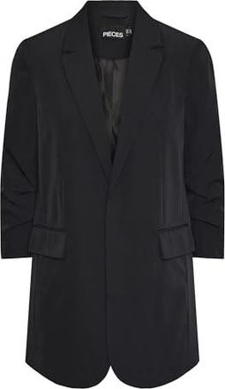 Pieces Pcbosella New 3/4 Long Blazer Mm, Noir, S Femme