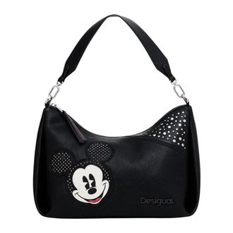 Desigual Schwarze Handtasche Zipp&eacute;e Polyurethan Polyester - - Bags - Damen - Schwarzk - ONE SIZE