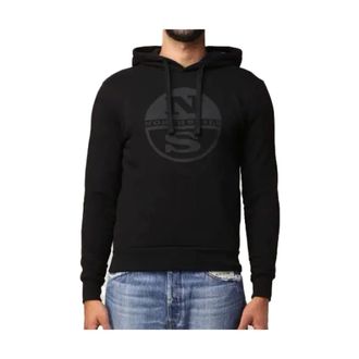 North Sails Homme, Sweatshirts et sweats &agrave; capuche, Noir, Taille: S Sweat &agrave; capuche d&eacute;contract&eacute; en coton biologique