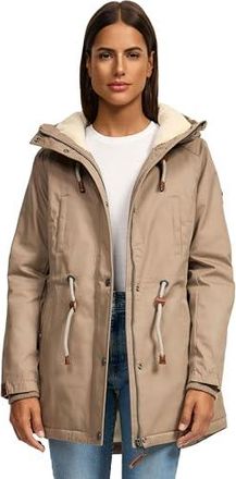 Navahoo B991 Veste dhiver doubl&eacute;e chaude pour femme avec fourrure en peluche, XS