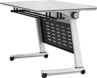 Generic Klappbarer Schulungstisch, klappbarer Konferenztisch, mobiler Klapptisch mit Ablagefach, ger&auml;uscharmen Rollen und Schalld&auml;mpfern, zusammenklappbar f&uuml;r