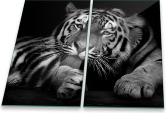 Decorwelt | Herdabdeckplatten 2x30x52 cm Ceranfeldabdeckung 2-Teilig Universal Elektroherd Induktion für Kochplatten Herdschutz Deko Schneidebrett Sicherheitsgl