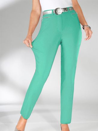 Stehmann Stretch-Hose STEHMANN, Damen, Gr. 108, Langgr&ouml;&szlig;en, gr&uuml;n (mint), 72% Viskose, 25% Polyamid, 3% Elasthan, unifarben, lang, Hosen, Topseller