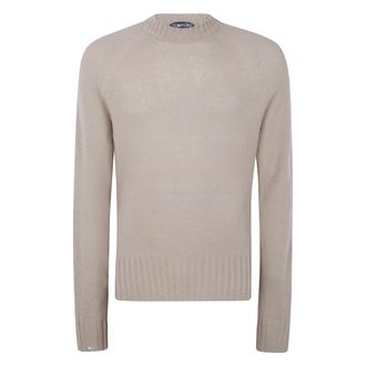Tom Ford Seamless Brushed Cashmere LS Crew Neck - - Knitwear - Herren - Grau - XL