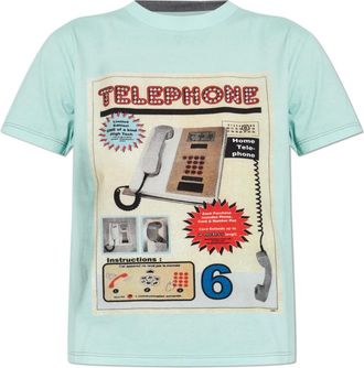 Maison Margiela Femme, Tops, Bleu, Taille: 40 FR T-shirt imprim&eacute;