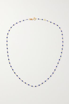 Gigi Clozeau Classic Gigi Kette Aus 18 Karat Gold Mit Harz - Blau