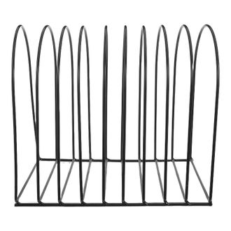 BESPORTBLE Halbrundes Schreibtischregal aus Metall Gro&szlig;es B&uuml;ro B&uuml;cherregal f&uuml;r Homeoffice und Studentenwohnheim Platzsparendes Mobiles Dokumenten und Zeitschrift