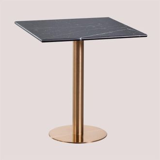 Sklum Table de Bar Carr&eacute;e en Marbre Cosmopolitan SKLUM &x2194&xFE0E 70 cm Or Rose