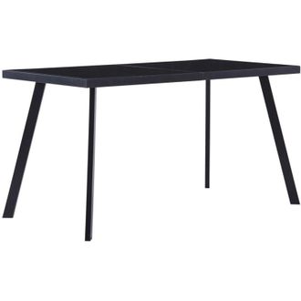 vidaXL Esstisch Schwarz 140 x 70 x 75 cm Hartglas - Vidaxl