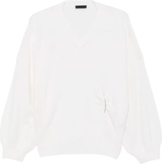 Liu Jo V-Ausschnitt Strickware - - Knitwear - Damen - Wei&szlig; - S