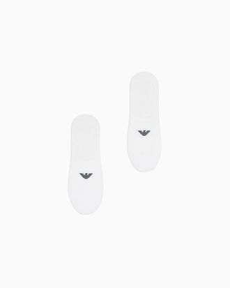 Emporio Armani Herren Casual Cotton 3-Pack Footie 3er-Pack Socken, Wei&szlig;/Wei&szlig;/Wei&szlig;, L-XL