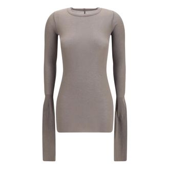Rick Owens Haut &agrave; manches longues - Femme - Pulls - Gris - Taille: 40 FR