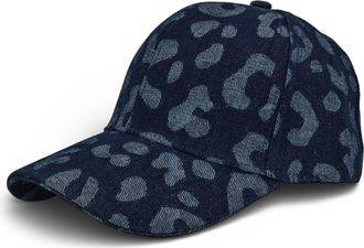 styleBREAKER Cap Baseball Cap Jeans Leo Muster