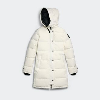 Canada Goose Shelburne Parka mit Black Label (Weiblich, Northstar White, S)