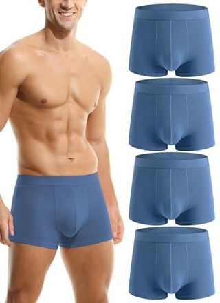 Hoerev Lot de 4 sous-v&ecirc;tements en Fibre Super Douce et Confortable pour Hommes,XXL