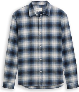 Tom Tailor Herren 1048465 Hemd, 39018-Blue Shades Check, Medium